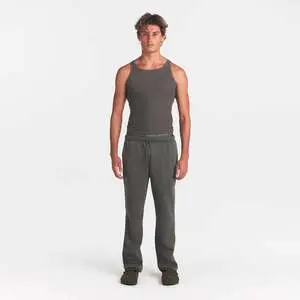 SKIMS Classic Straight Leg Pants | Grey | | Fleece Lounge - Jungle