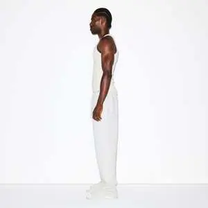 SKIMS Classic Straight Leg Pants | Grey | | Fleece Lounge - Light Heather Grey
