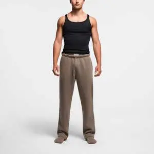 SKIMS Mens Classic Straight Leg Pants | Grey | Xl | Fleece Lounge Truffle