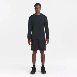 SKIMS Classic Long Sleeve T Shirt | White | Small | Cotton - Onyx