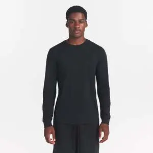 SKIMS Classic Long Sleeve T Shirt | White | | Cotton - Onyx