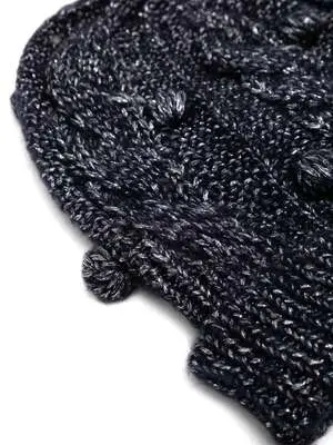 ONEFIFTEEN Glitter Cable-knit Beanie - Blue