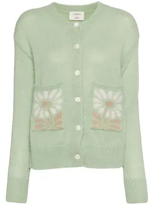 ONEFIFTEEN Flower-patterned Cardigan - Green