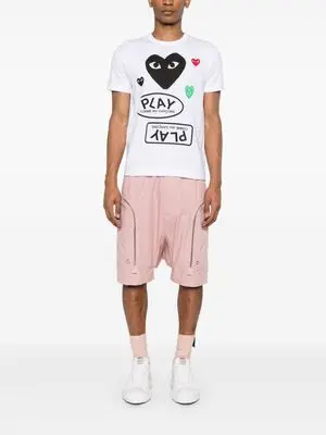 Play Comme Des Garcon Heart-patch T-shirt