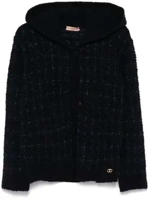 TWINSET Jacquard Knit Checked Jacket
