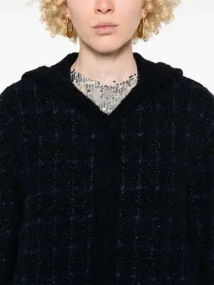 TWINSET Jacquard Knit Checked Jacket