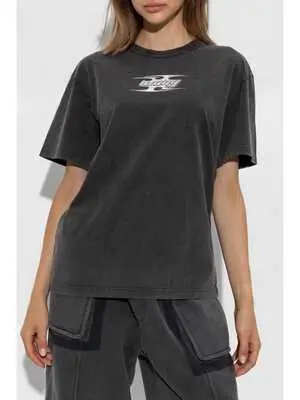 Alexander Wang Blade-logo Cotton T-shirt - Black