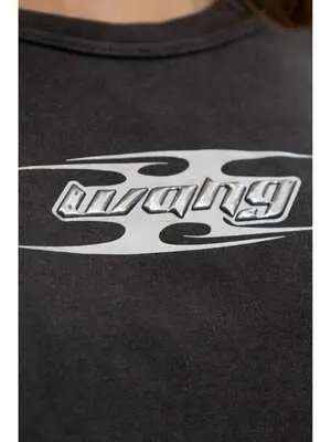 Alexander Wang Blade-logo Cotton T-shirt - Black