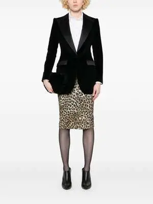 Dolce & Gabbana Velvet Blazer - Black