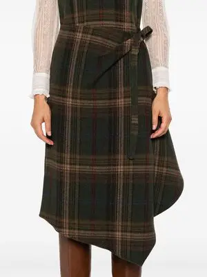 Polo Ralph Lauren Plaid-check Midi Dress