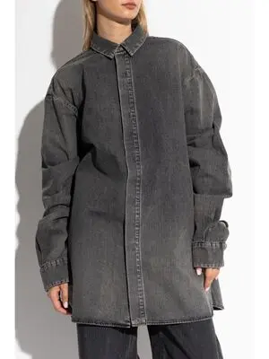 Fear Of God Vented Denim Shirt - Black