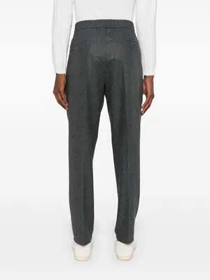 Brunello Cucinelli Pleated Wool Flannel Trousers