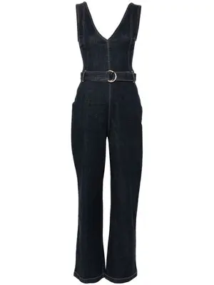 Liu Jo Belted Denim Jumpsuit