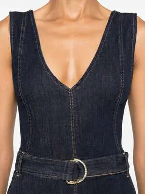 Liu Jo Belted Denim Jumpsuit