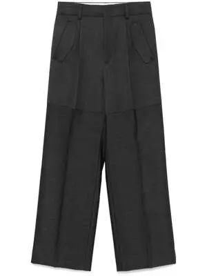 Victoria Beckham Panelled-design Trousers - Grey