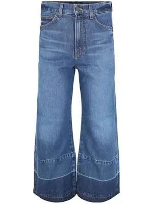 Veronica Beard Taylor High-rise Wide Leg Jeans - Blue