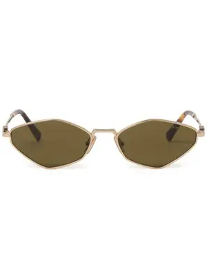 Miu Miu Regard Geometric Sunglasses - Gold