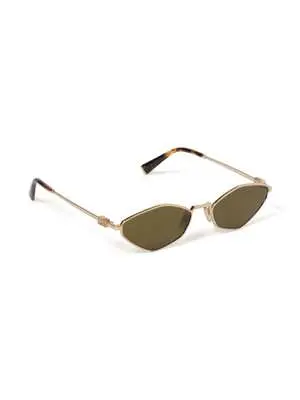 Miu Miu Regard Geometric Sunglasses - Gold