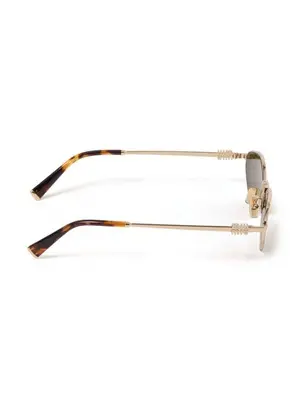 Miu Miu Regard Geometric Sunglasses - Gold