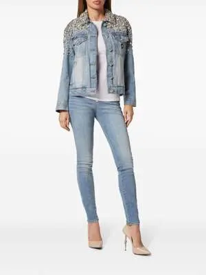 Philipp Plein Crystal-embellished Denim Jacket