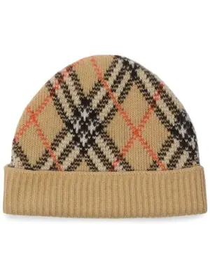 Burberry Nova Check Beanie - Neutrals