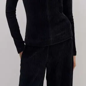 ME+EM Fluid Cord Velour Slim Fit Top