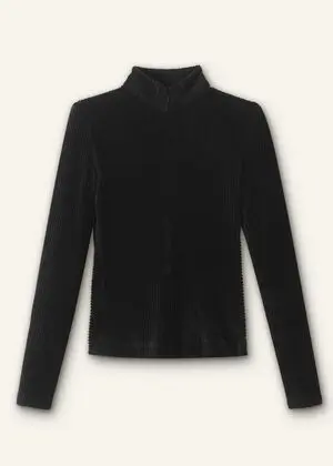 ME+EM Fluid Cord Velour Slim Fit Top