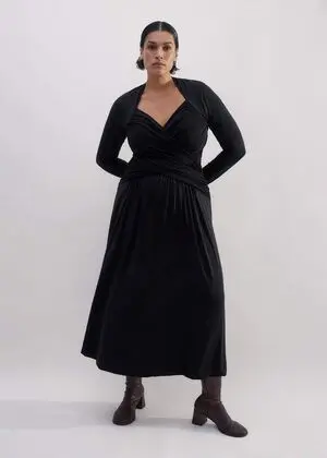 ME+EM Ruched Panel Maxi Dress
