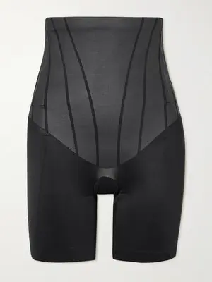 Spanx Spanxsupersculpt™ Totalcontour High-waisted Mid-thigh Shorts - Black