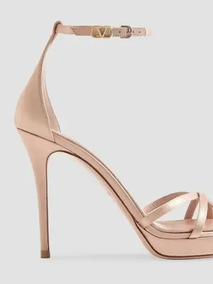 Valentino Garavani Eveninglam 120mm Satin Platform Sandals