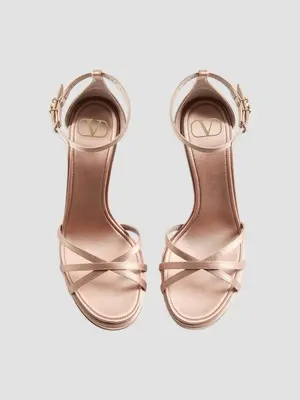 Valentino Garavani Eveninglam 120mm Satin Platform Sandals