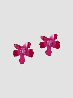 Lele Sadoughi Lily 14k Gold-plated, Acetate & Crystal Button Earrings