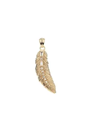 JANE WIN Lucky Feather Pendant - Gold