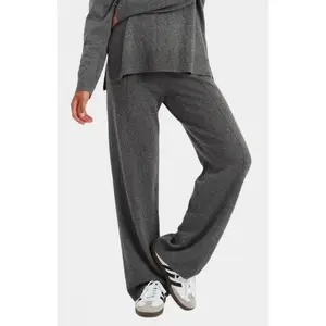 Chinti & Parker Wool Cashmere Wide Leg Track Pants - Grey