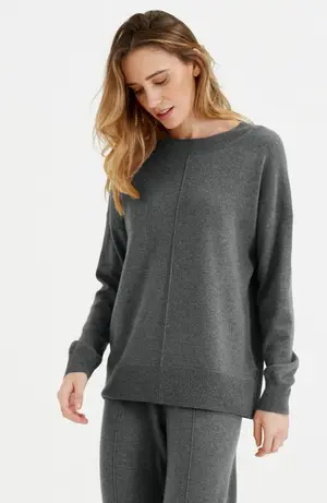 Women's Grey White Sweaters