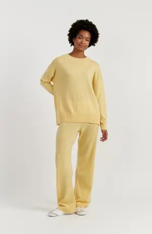 Chinti & Parker Wool & Cashmere Slouchy Sweater - Soft Yellow