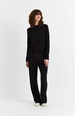 Chinti & Parker Cropped Wool & Cashmere Sweater - Black