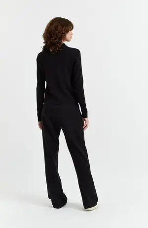 Chinti & Parker Cropped Wool & Cashmere Sweater - Black