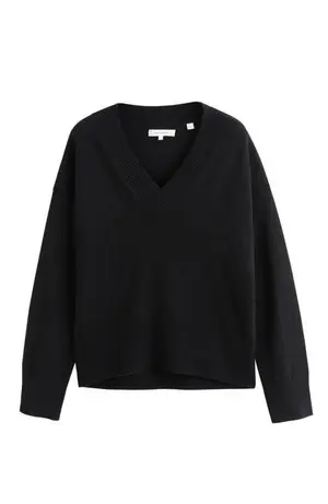 Chinti & Parker V-neck Wool Cashmere Sweater - Black