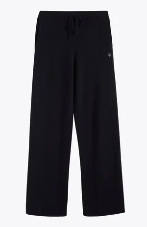 Chinti & Parker Pure Cashmere Wide Leg Pants - Navy