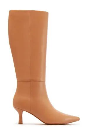 FRANKIE4 Allegra Pointed Toe Knee High Boots - Tan