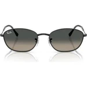 Ray-ban 58mm Irregular Oval Sunglasses - Black