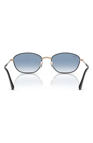 Ray-ban 58mm Irregular Oval Sunglasses - Rose Gold Black