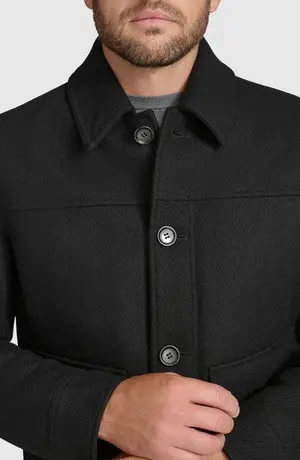 Andrew Marc Insulated Wool-blend Twill Shirt Jacket