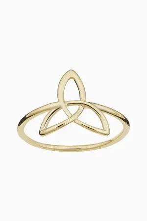 ORADINA 14k Solid Gold Celtic Knot Ring