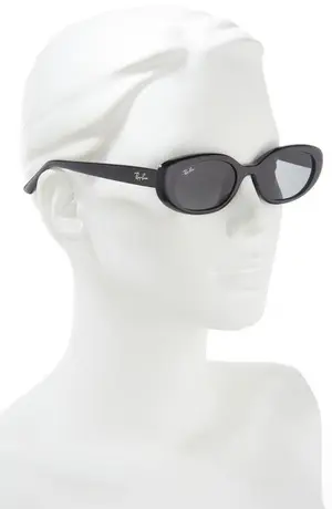 Ray-ban 53mm Oval Sunglasses - Black