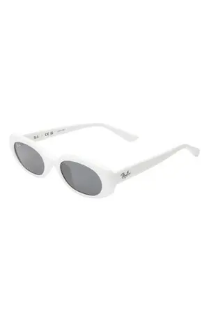 Ray-ban 53mm Oval Sunglasses - White