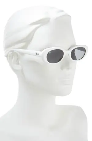 Ray-ban 53mm Oval Sunglasses - White