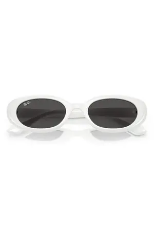 Ray-ban 53mm Oval Sunglasses - White