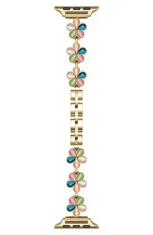 POSH TECH June Flower Apple Watch® Band - Gold Multi